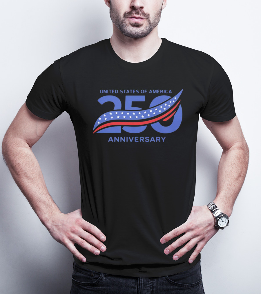 United States Of America 250 Anniversary Semiquincentennial Flag Stars And Stripes T-Shirt