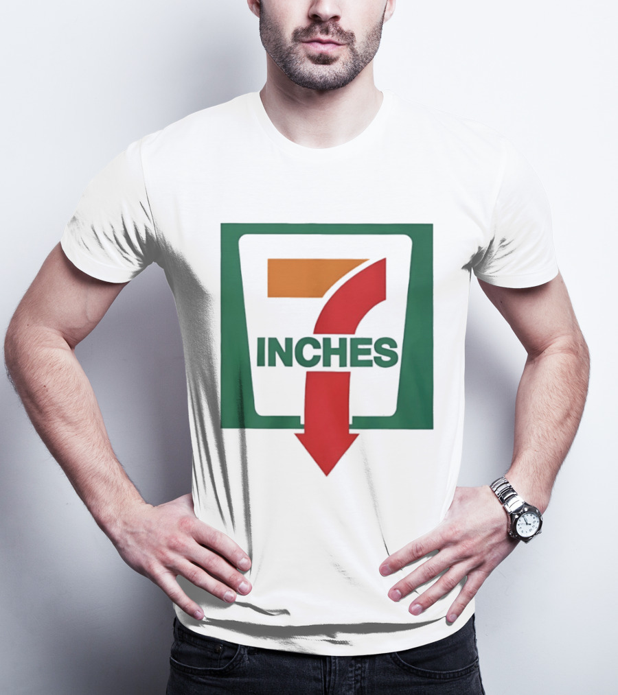 7 Inches Down Arrow Logo In Green And Red T-Shirt