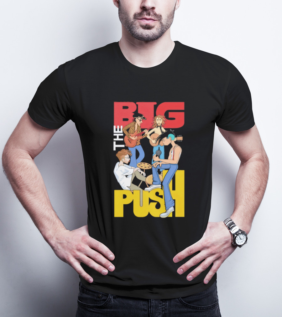 The Big Push Band Colorful Animation With Musical Instruments T-Shirt