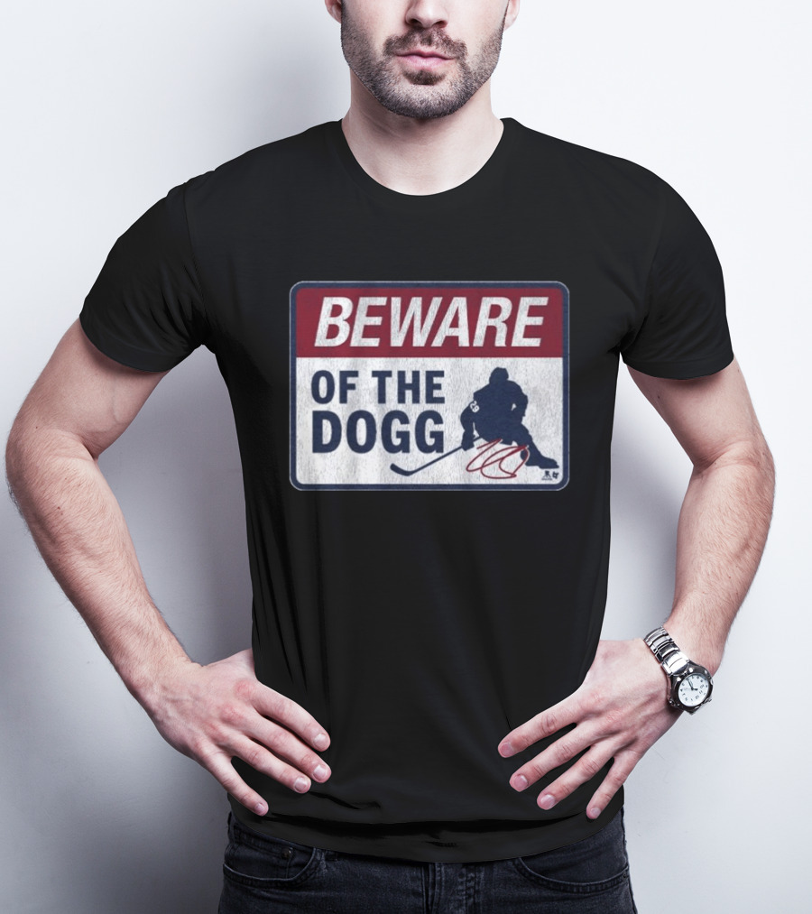 Beware Of The Dogg Hockey Silhouette Number 29 Nathan MacKinnon Signature T-Shirt