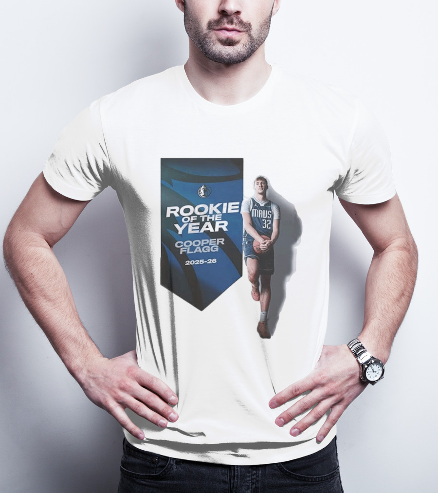 Rookie Of The Year Cooper Flagg 2025 26 Dallas Mavericks Mavs 32 T-Shirt