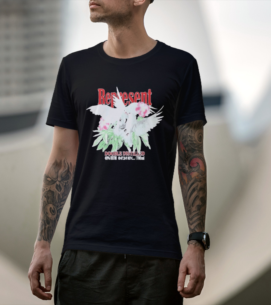 Represent Double Distilled Dove And Floral Elements Cade Cavalli T-Shirt