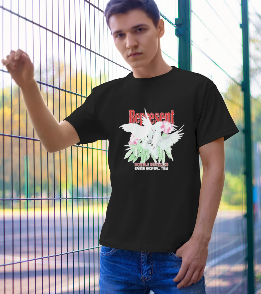 Represent Double Distilled Dove And Floral Elements Cade Cavalli T-Shirt