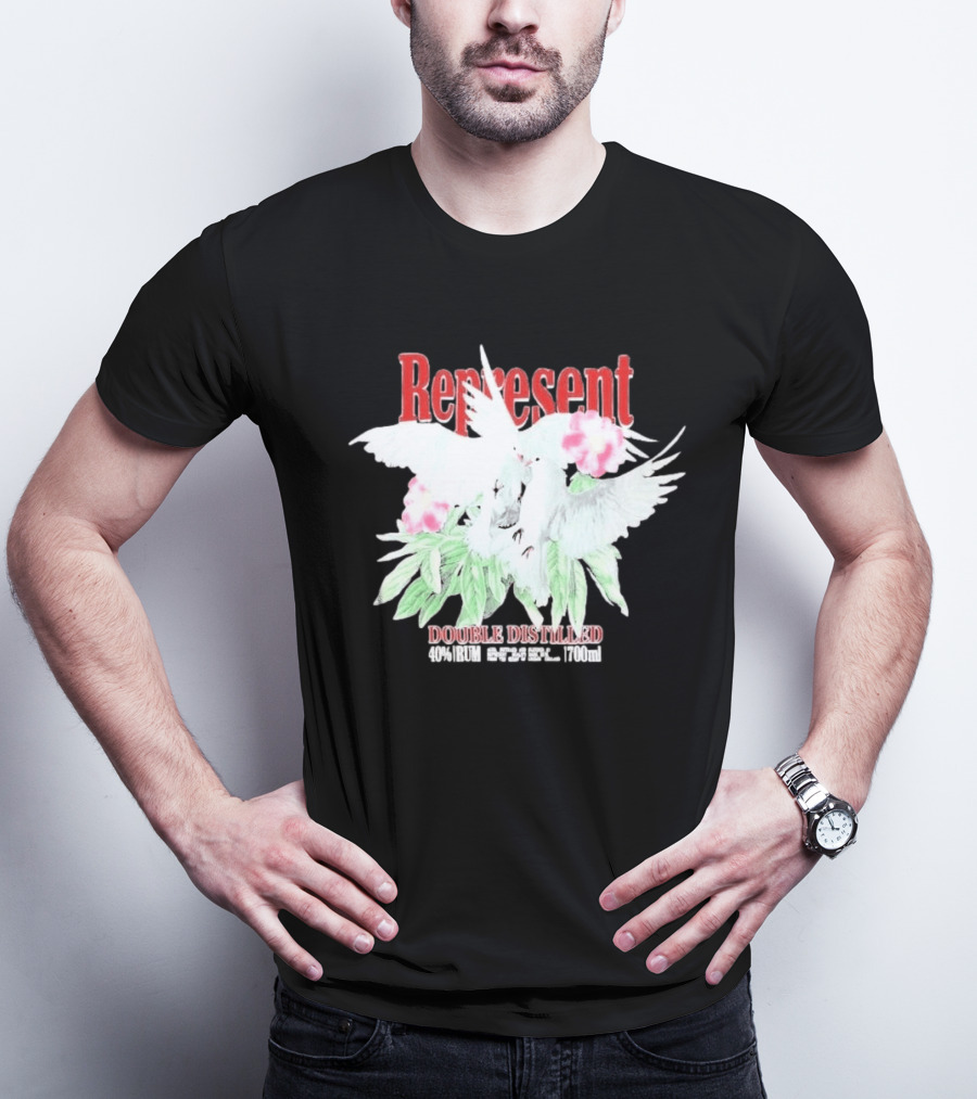 Represent Double Distilled Dove And Floral Elements Cade Cavalli T-Shirt
