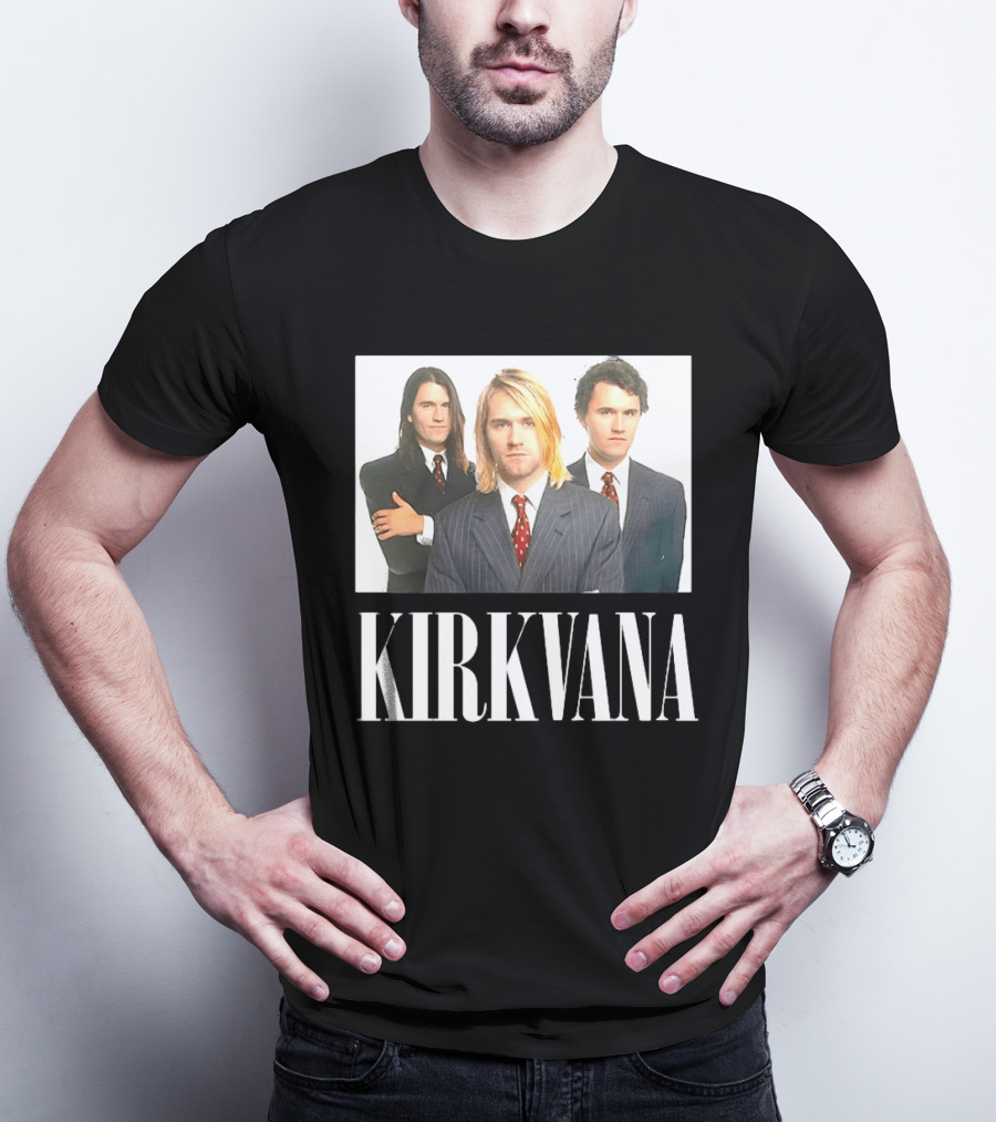 Kirkvana Nirvana Album Covers Suits Band Members T-Shirt