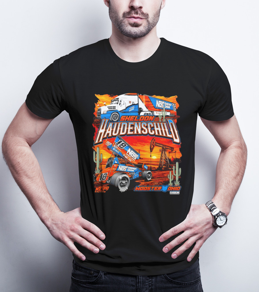 Sheldon Haudenschild NOS Energy Drink KCP Racing Wooster Ohio Classic Ink USA T-Shirt