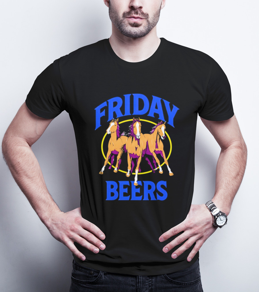 Friday Beers Three Derby Horse Racing Party T-Shirt