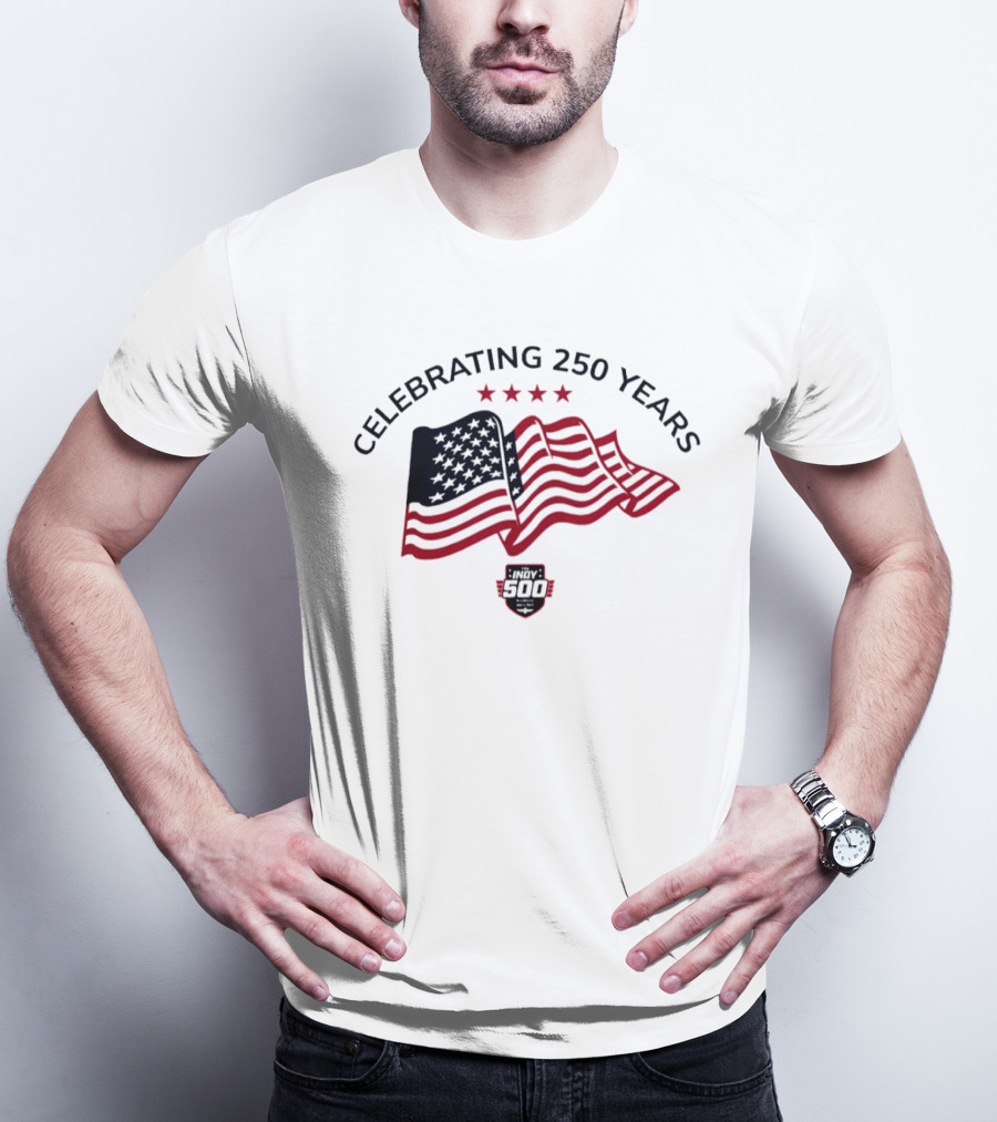 Celebrating 250 Years Indy 500 American Flag 2026 T-Shirt