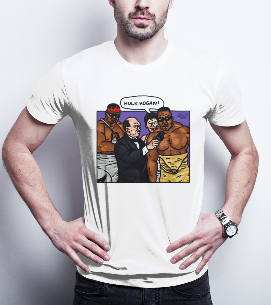 Culture Kings WWE Hulk Hogan Wrestlers Cartoon Interview Scene T-Shirt