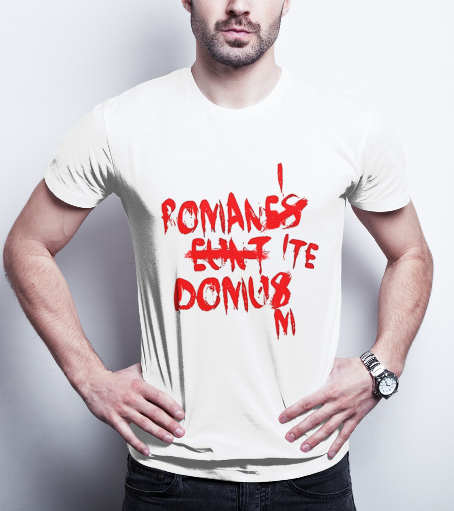Romanes Eunt Domus Graffiti Style Python Sketch Monty Python Joke T-Shirt