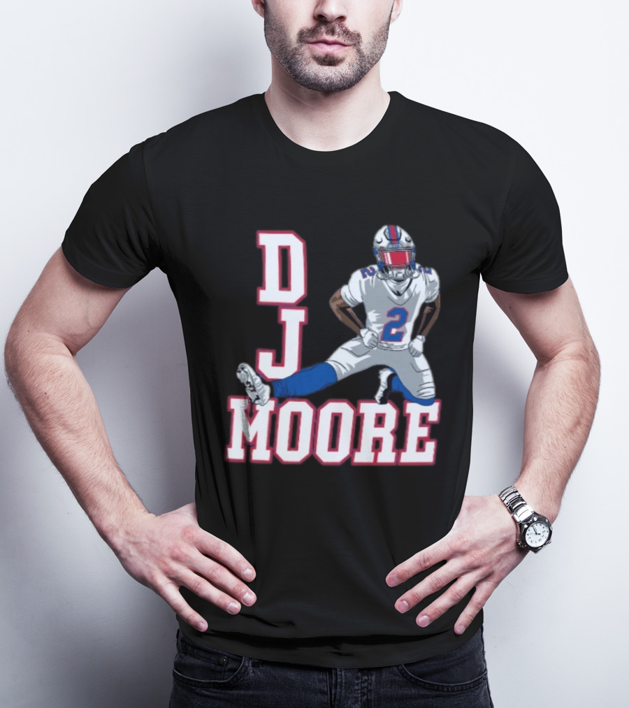 DJ Moore Buffalo Football Jersey Number 2 Athletic Pose T-Shirt
