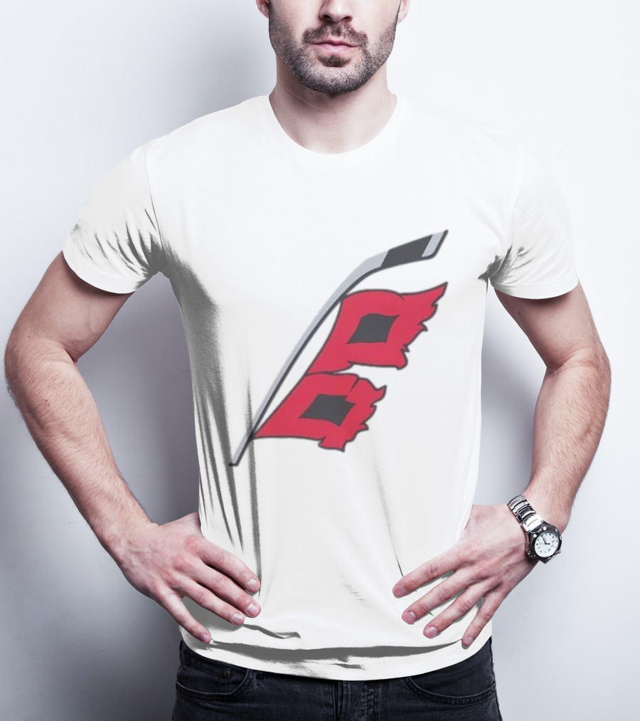 Carolina Hurricanes Red Storm Surge Hockey Stick Flag T-Shirt
