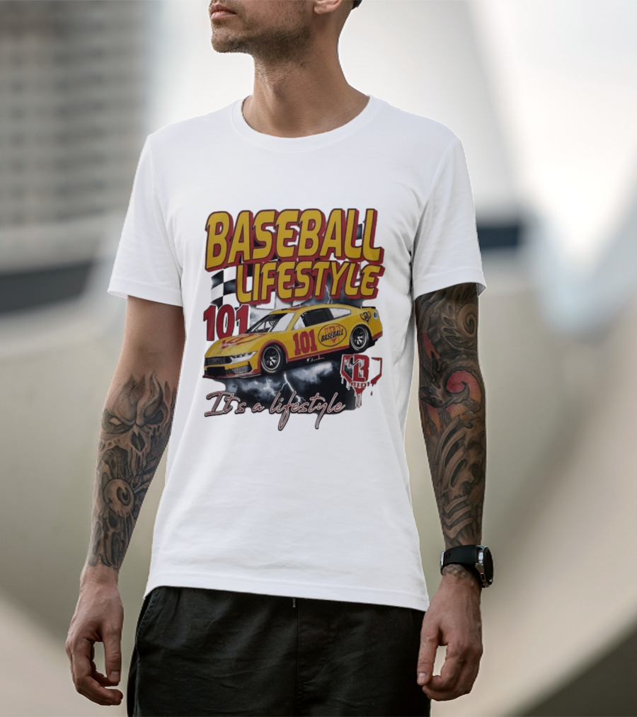 Baseball Lifestyle 101 Racing Car It's A Lifestyle 43RPM T-Shirt
