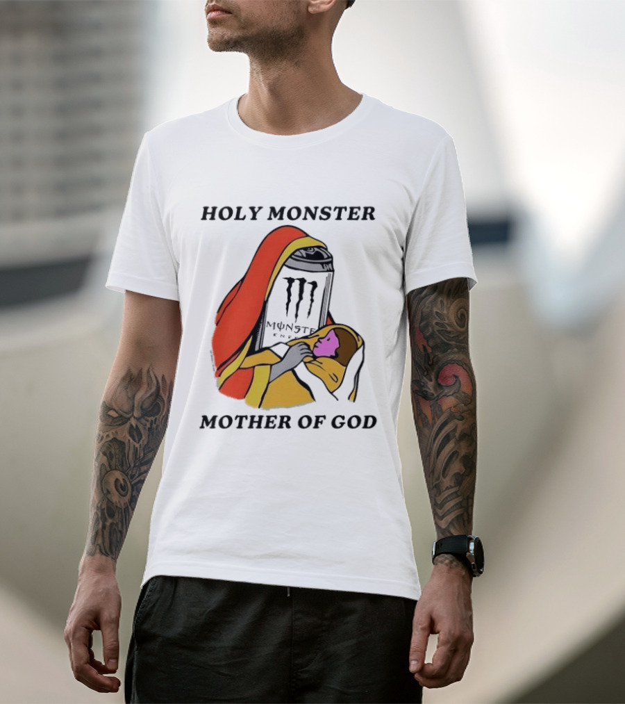 Holy Monster Mother Of God Energy Drink Can T-Shirt