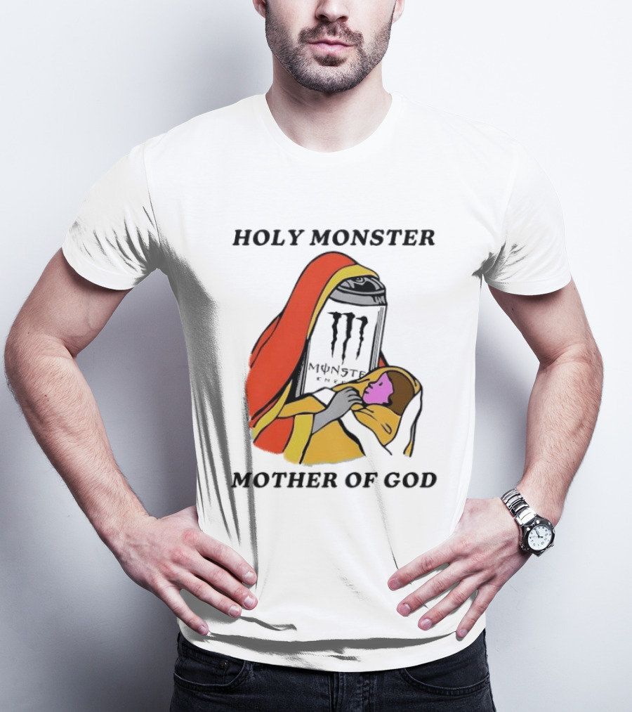 Holy Monster Mother Of God Energy Drink Can T-Shirt