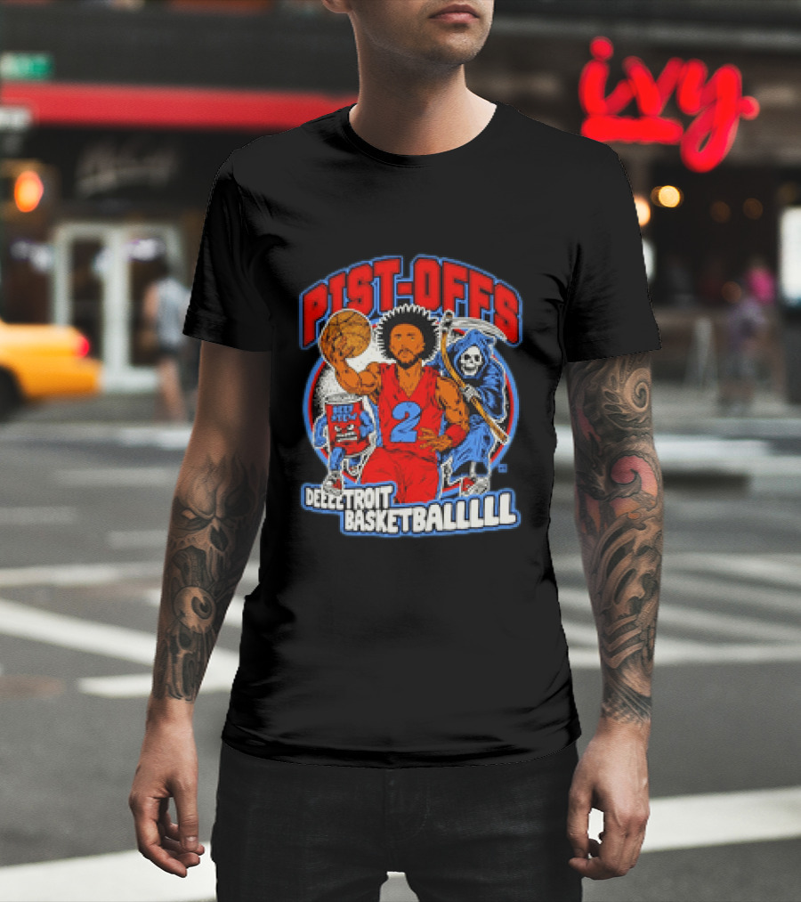 Pist Offs Detroit Basketball Player With Grim Reaper And Beer Keg T-Shirt