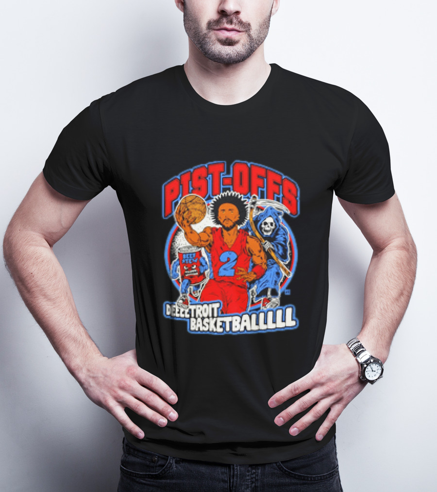 Pist Offs Detroit Basketball Player With Grim Reaper And Beer Keg T-Shirt