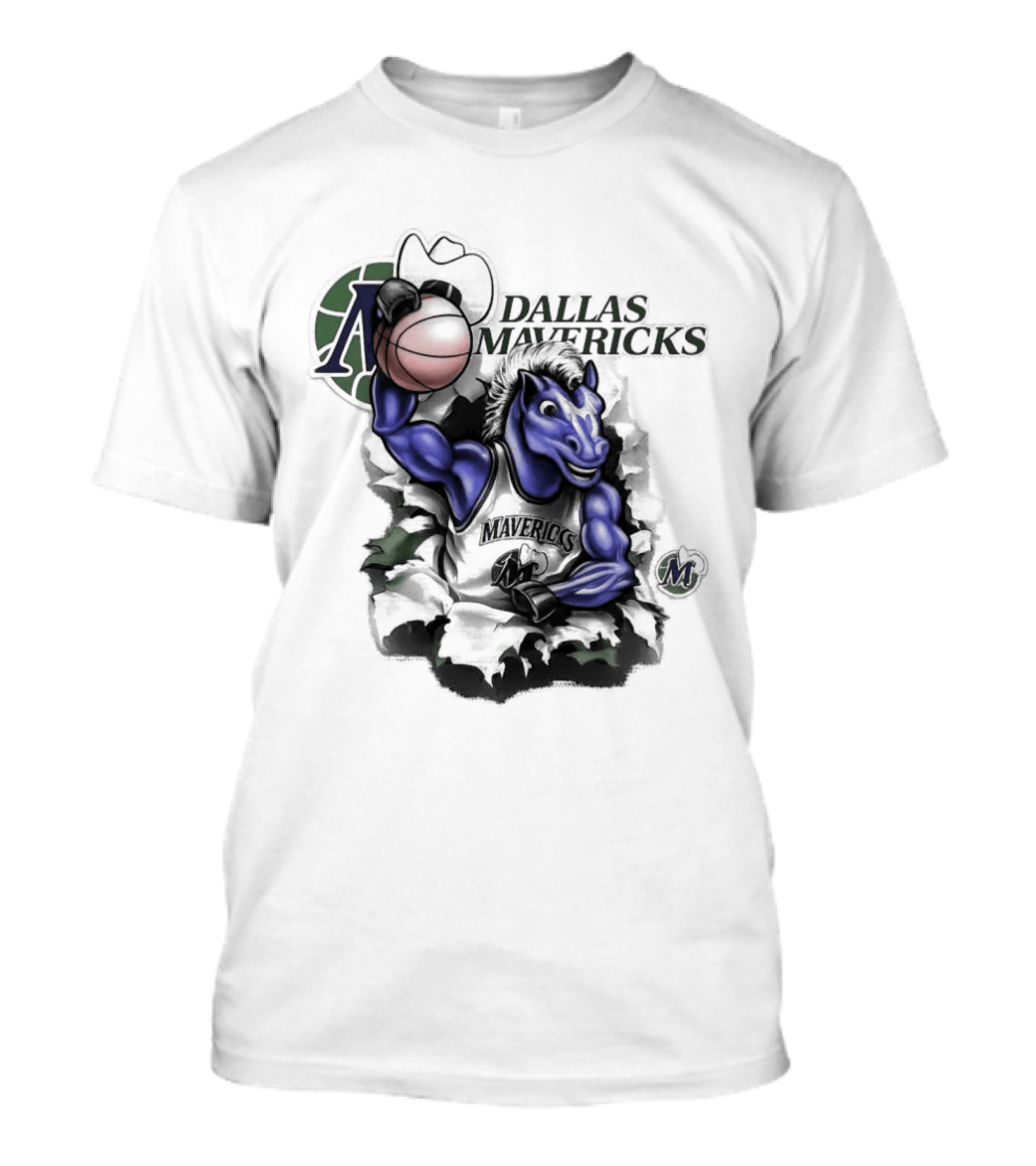 Dallas Mavericks Mitchell & Ness Breakthrough Basketball Horse T-Shirt