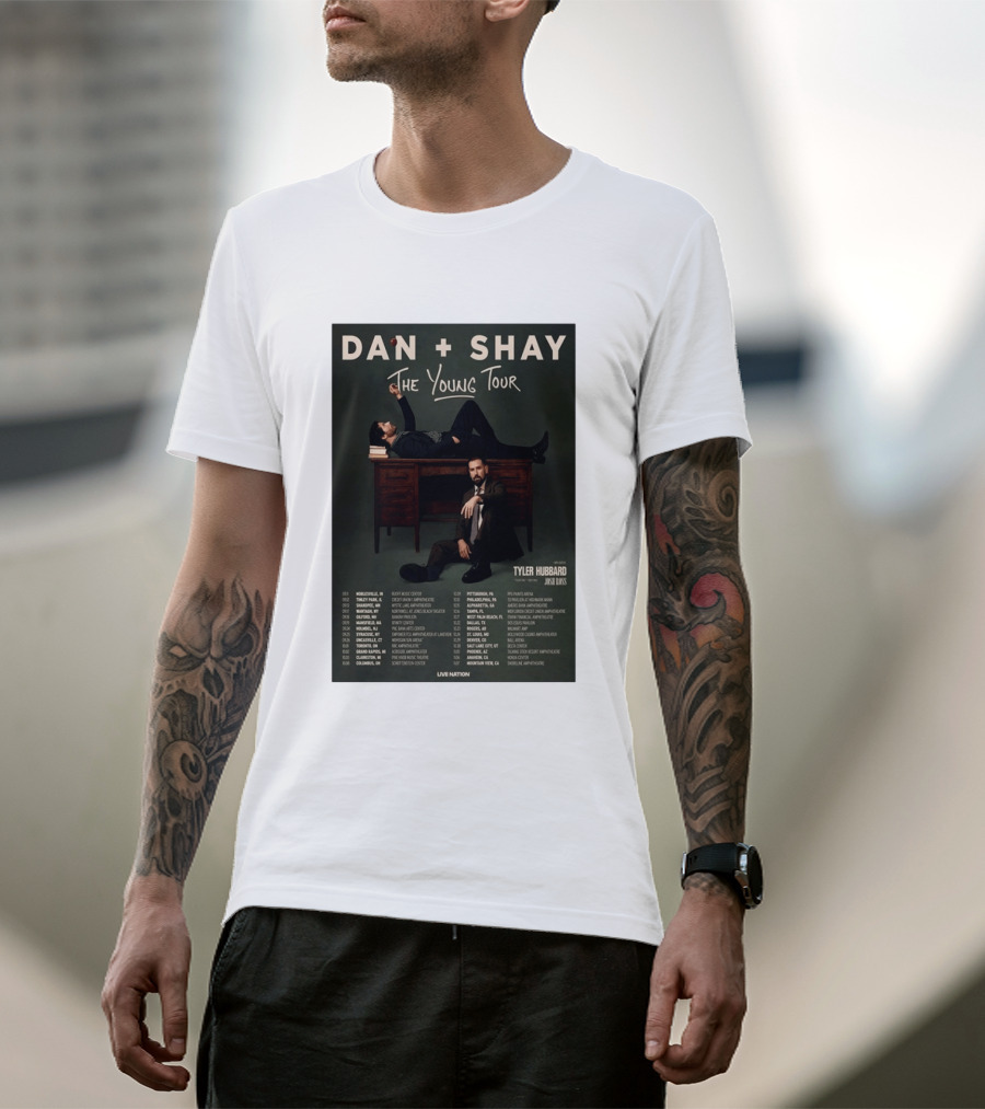 Dan Shay The Young Tour 2026 Tyler Hubbard Josh Ross Live Nation T-Shirt
