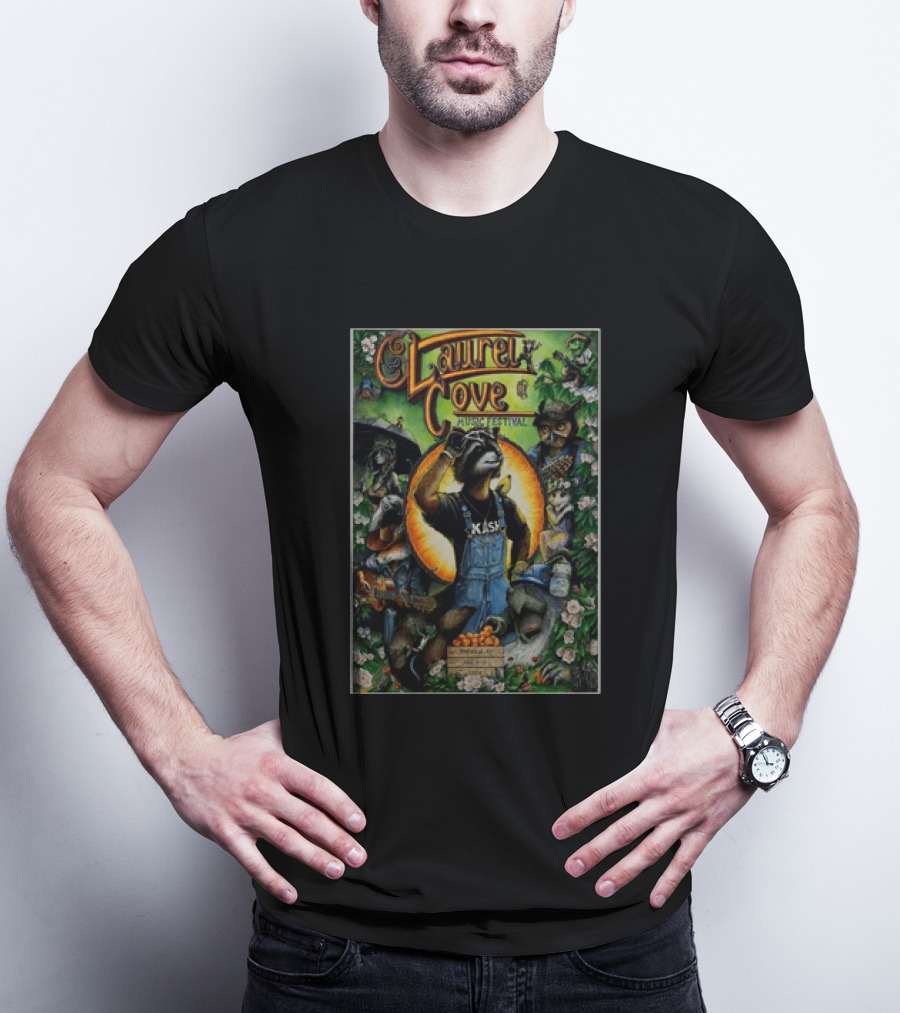 Laurel Cove Music Festival Pineville KY June 11 13 2026 Tour Animals With Instruments T-Shirt