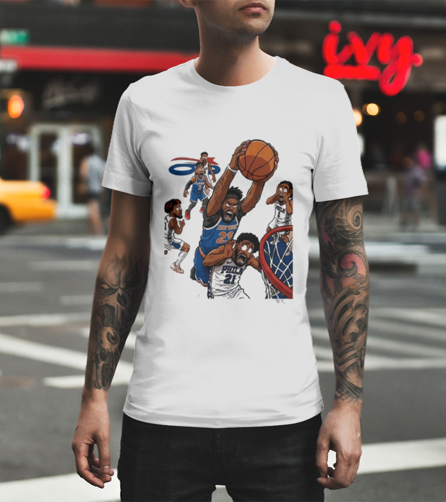 Josh Hart Monster Dunk New York Knicks Basketball Player Epic Slam T-Shirt