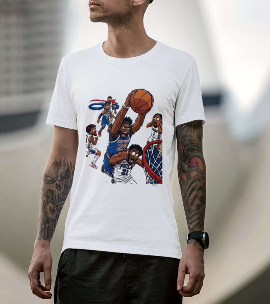 Josh Hart Monster Dunk New York Knicks Basketball Player Epic Slam T-Shirt