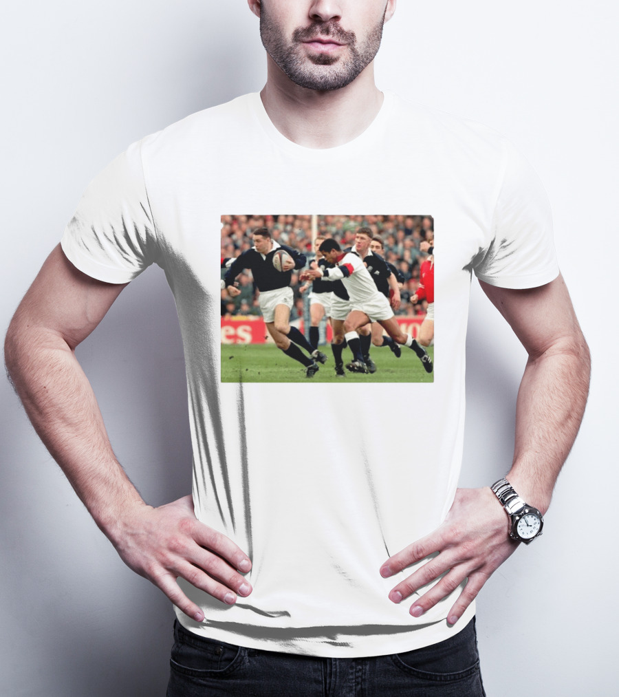 Scott Hastings Iconic Scotland Rugby Moment With Brother Gavin Against England T-Shirt