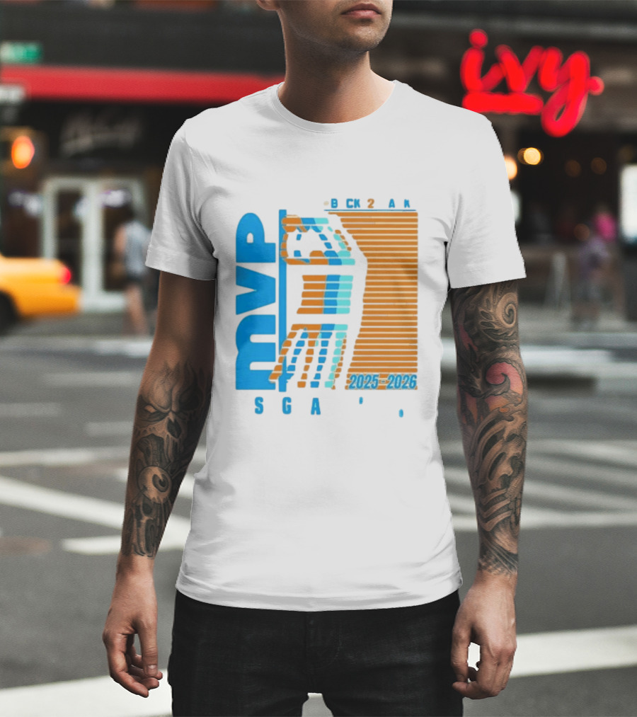 Shai Gilgeous Alexander Back 2 Back MVP 2025 2026 SGA T-Shirt