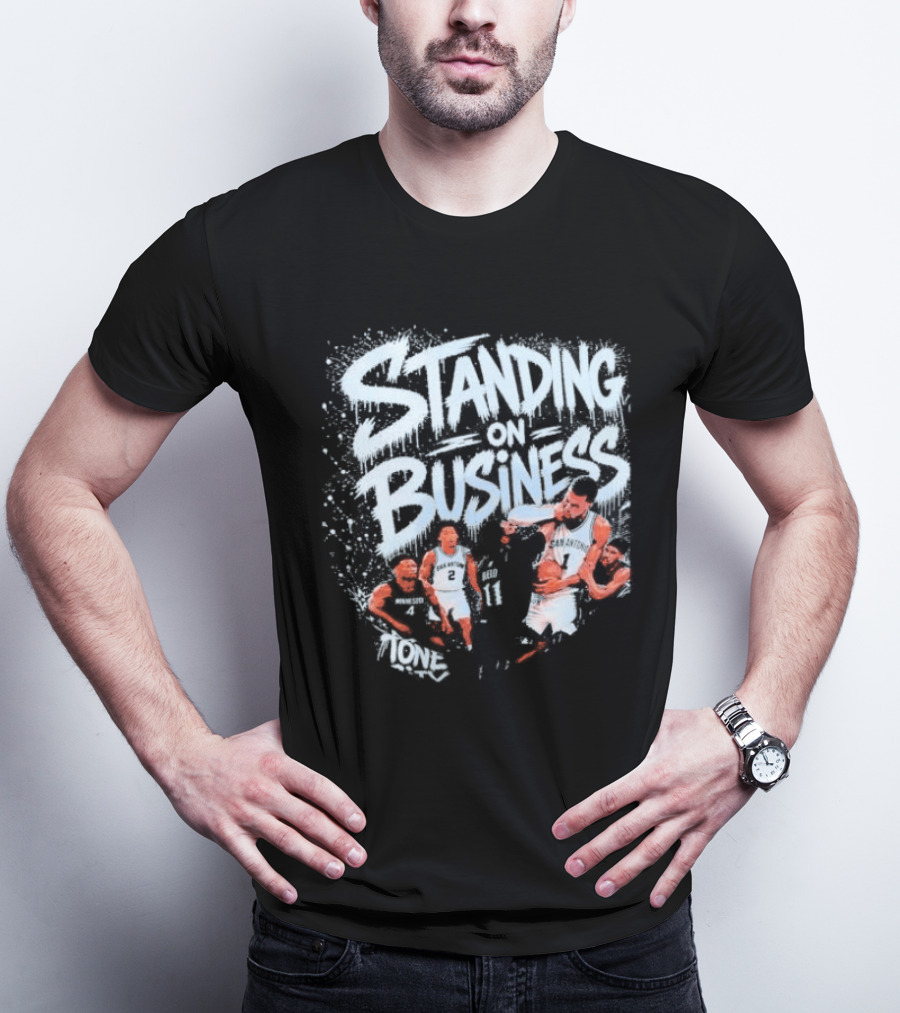 San Antonio Spurs Standing On Business Basketball Team T-Shirt