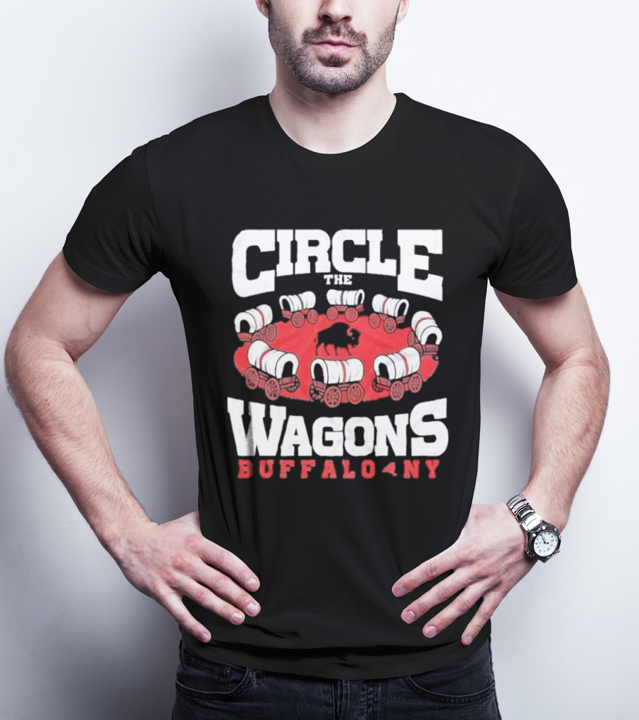 Circle The Wagons Buffalo NY Bills Football T-Shirt