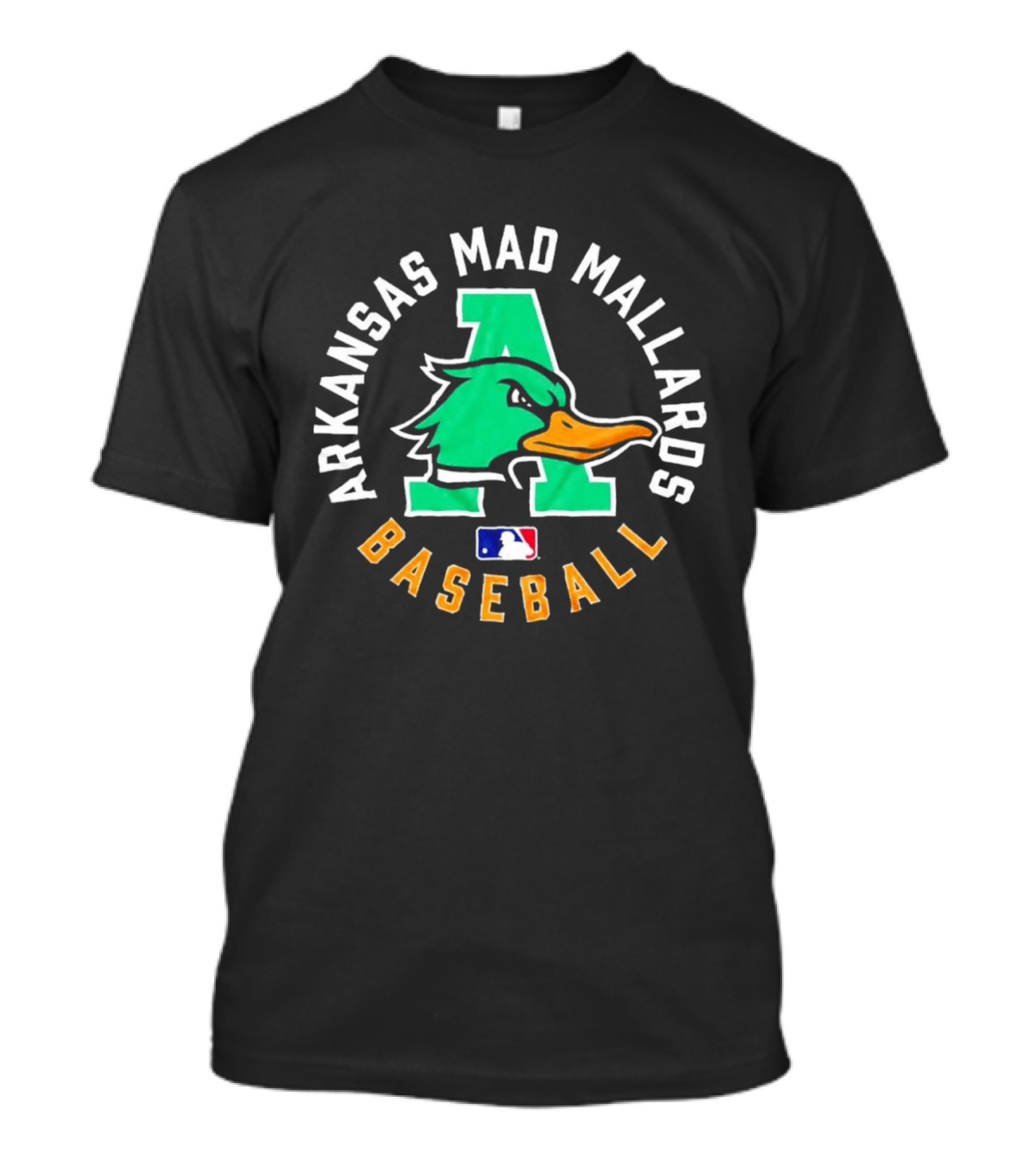 Arkansas Mad Mallards Baseball Team Logo With Iconic Duck And MLB T-Shirt