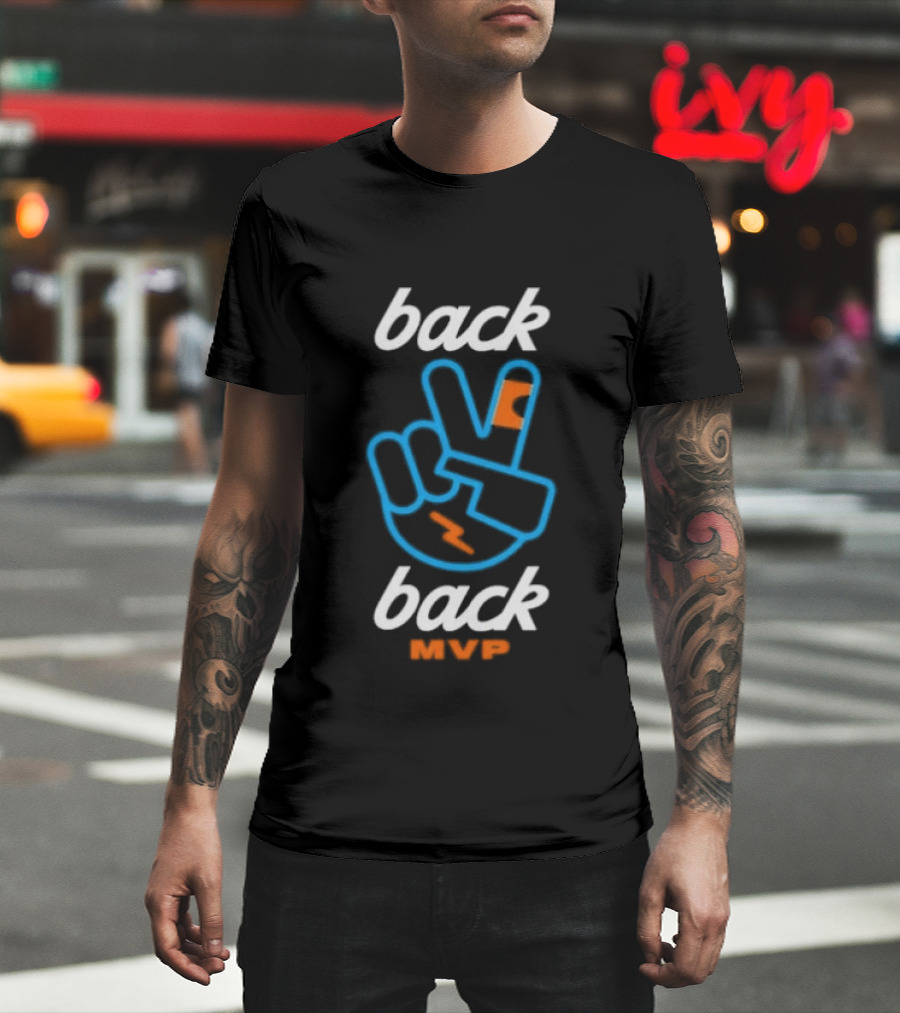Back 2 Back MVP Piece Hand Shai Gilgeous Alexander T-Shirt