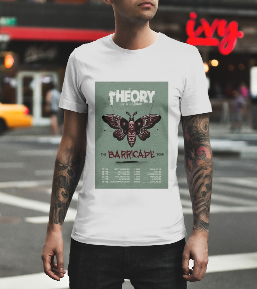 Theory Of A Deadman The Barricade Tour 2027 Dates And Locations T-Shirt
