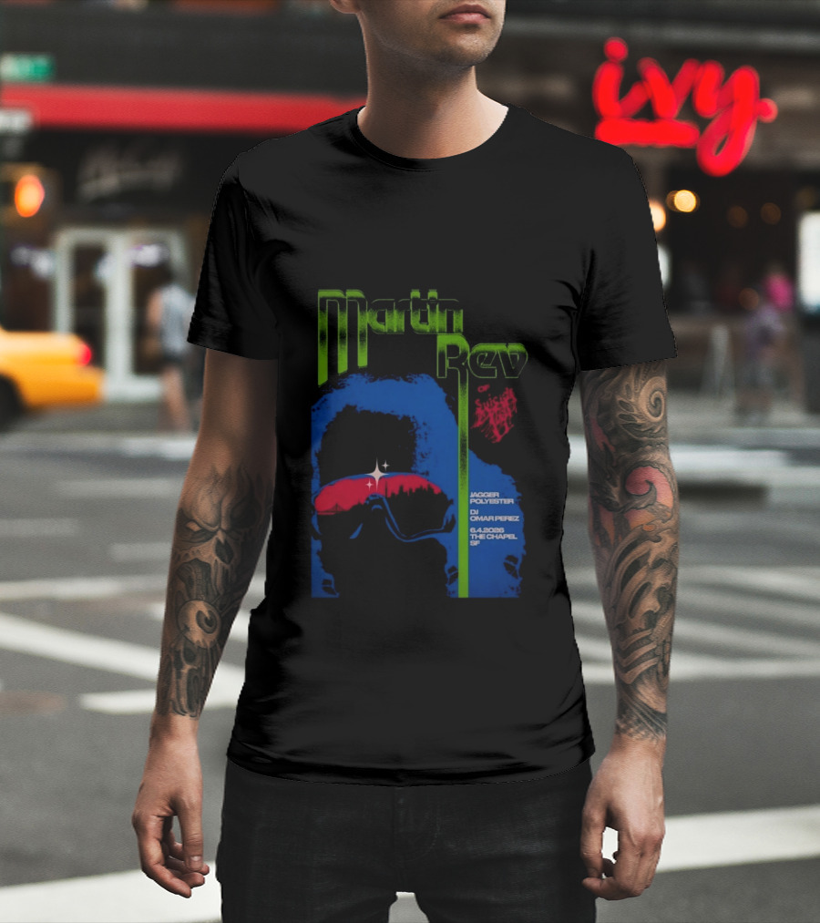 Martin Rev Suicide 6 4 2026 The Chapel SF Jagger Polyester DJ Omar Perez T-Shirt