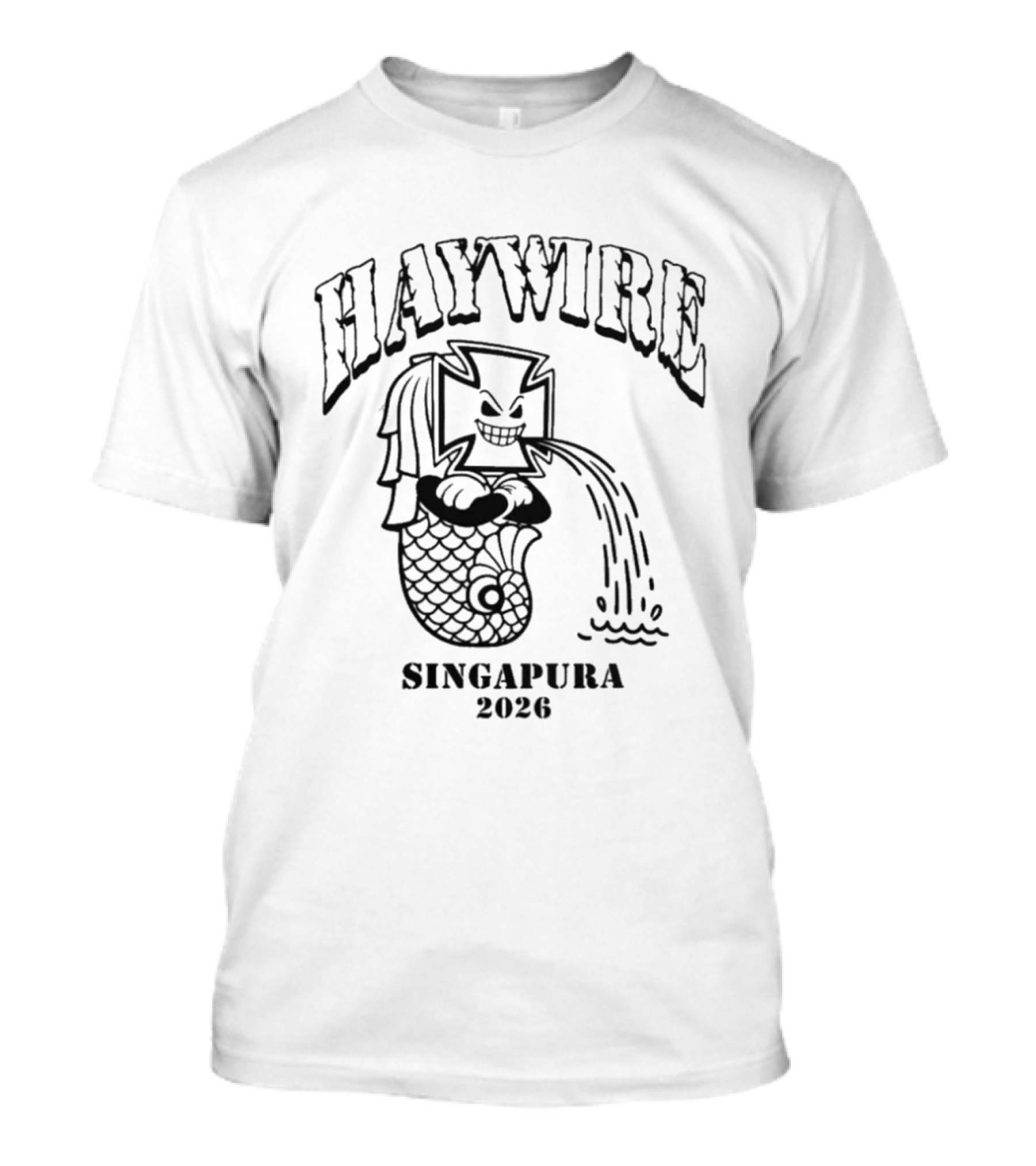 Haywire Boston Hardcore Asia Tour Singapura 2026 T-Shirt