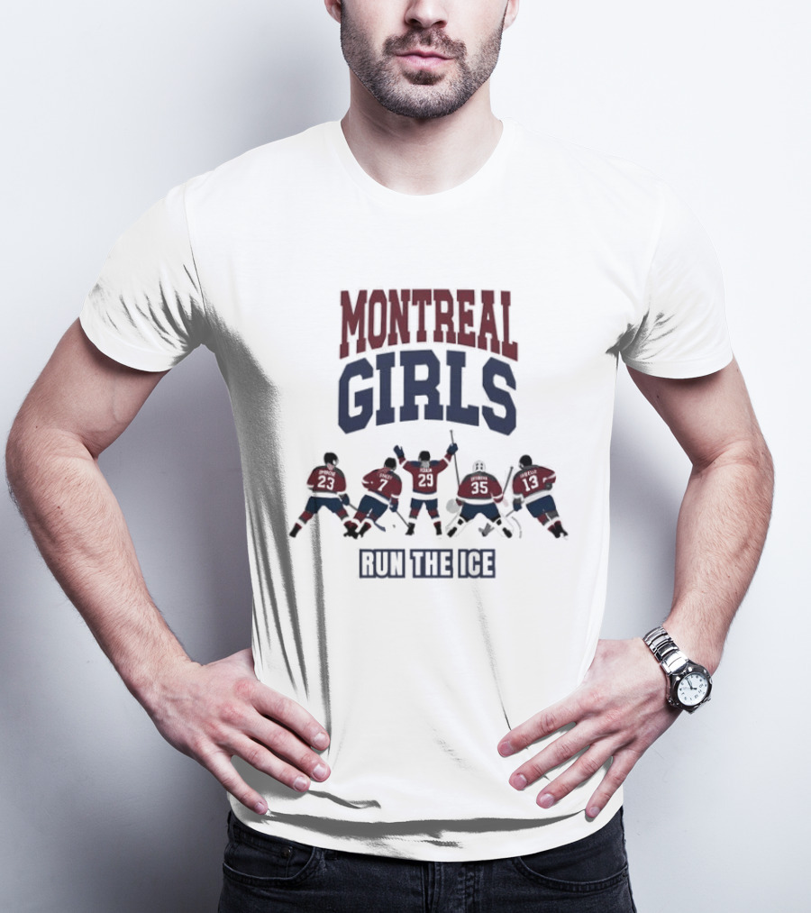 Montreal Girls Run The Ice Hockey Team Sport Enthusiasts T-Shirt