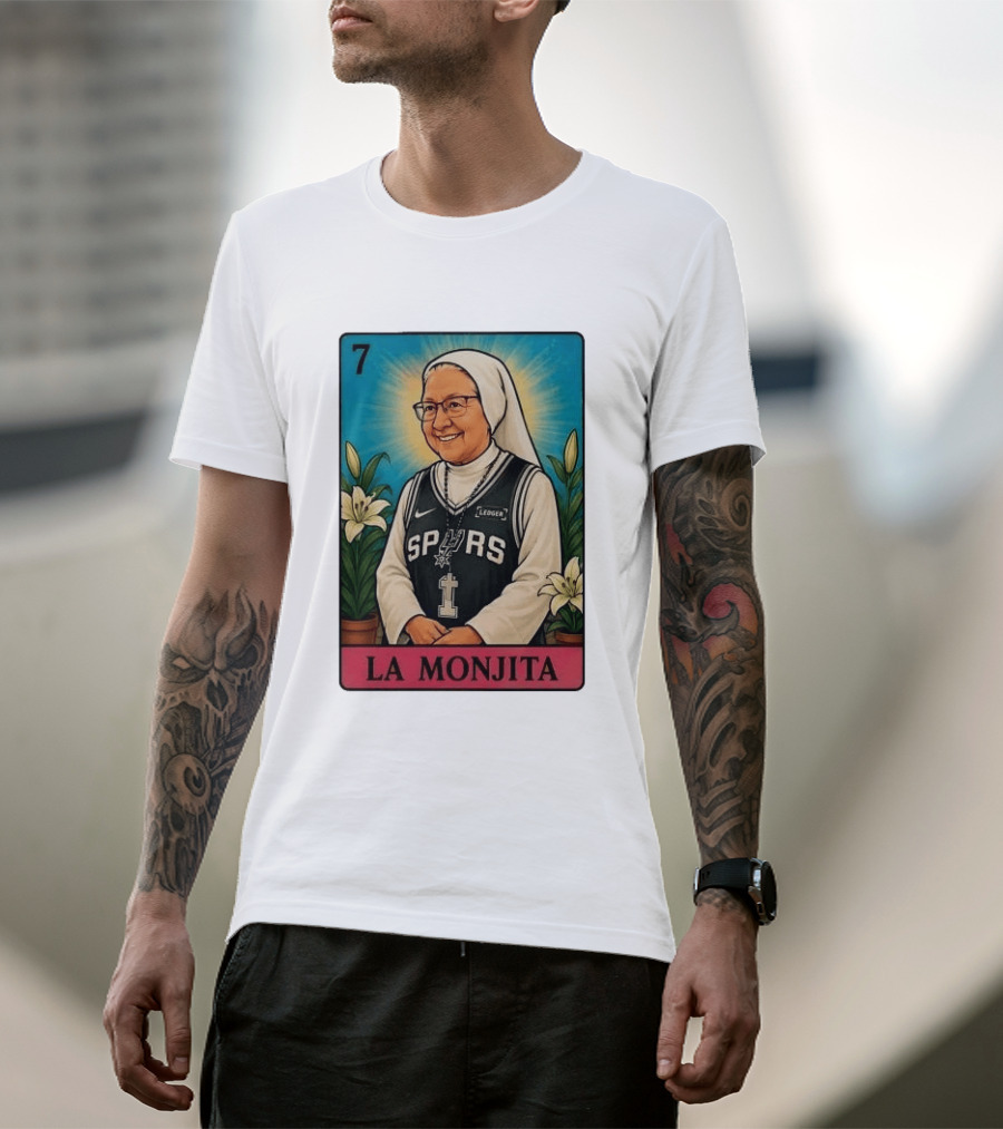 Salesian Sisters La Monjita Spurs Basketball Legend T-Shirt