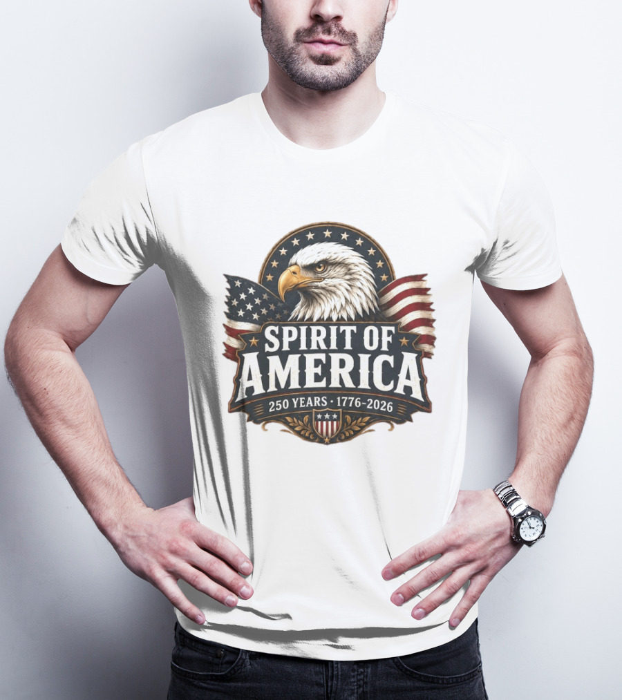 Spirit Of America 250 Years 1776 2026 Patriotic Eagle T-Shirt