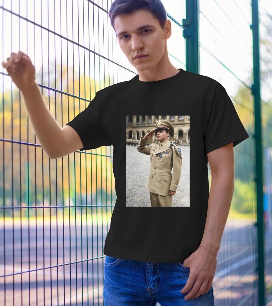 Audie Murphy The Boy Who Wouldn't Die May 28 1971 Plane Crash Hero 45 T-Shirt