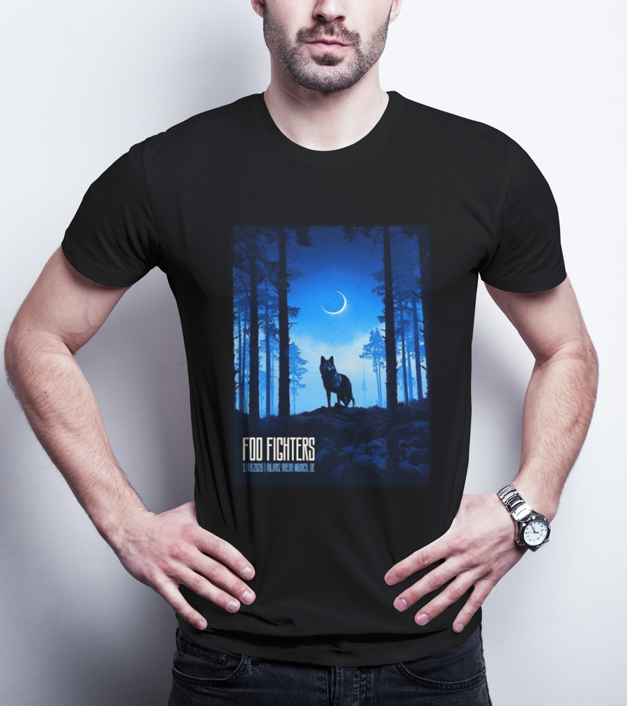 Foo Fighters 17 June 2026 Allianz Arena Munich Germany The Wolf T-Shirt