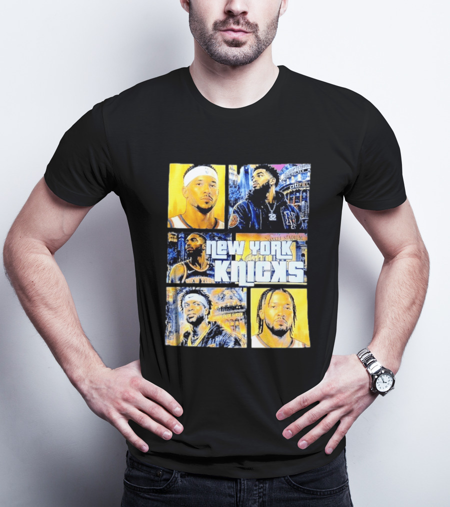 New York Knicks Yankee Stadium Cuffel Street Basketball Collaboration T-Shirt