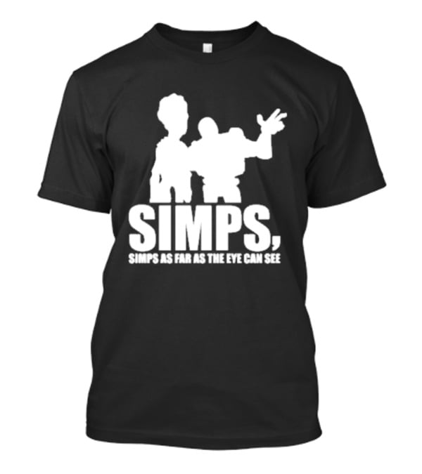 Simps Simps As Far As The Eye Can See Duo Silhouette Pop Culture Mashup T-Shirt