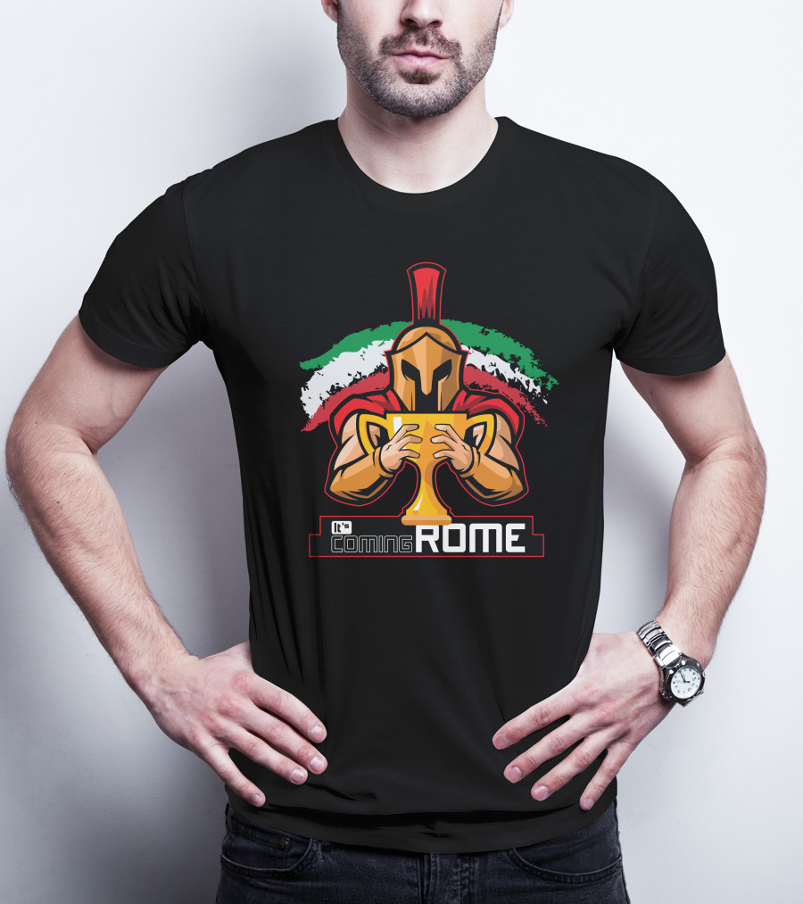 It's Coming Rome Italia Trojan Warrior Holding Trophy T-Shirt