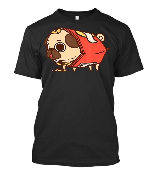Puglie Dog In Chips Bag Funny Pug Love Food Birthday T-Shirt