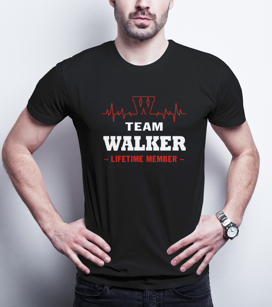 Team Walker Lifetime Member Heartbeat W T-Shirt