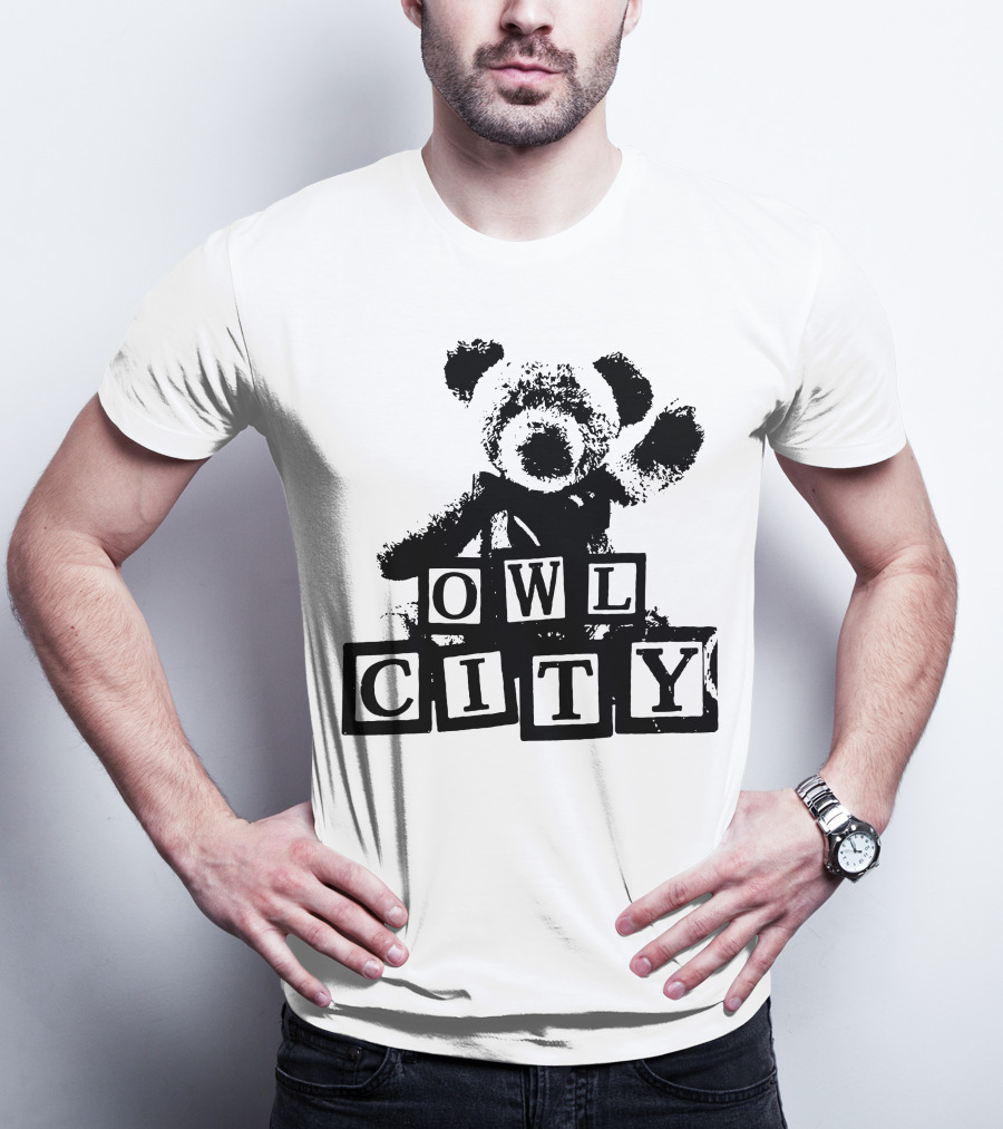Owl City Teddy Bear Blocks T-Shirt