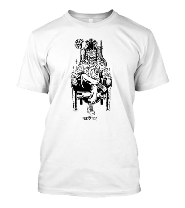 Rnl Scump Prestige Skull King On Throne T-Shirt