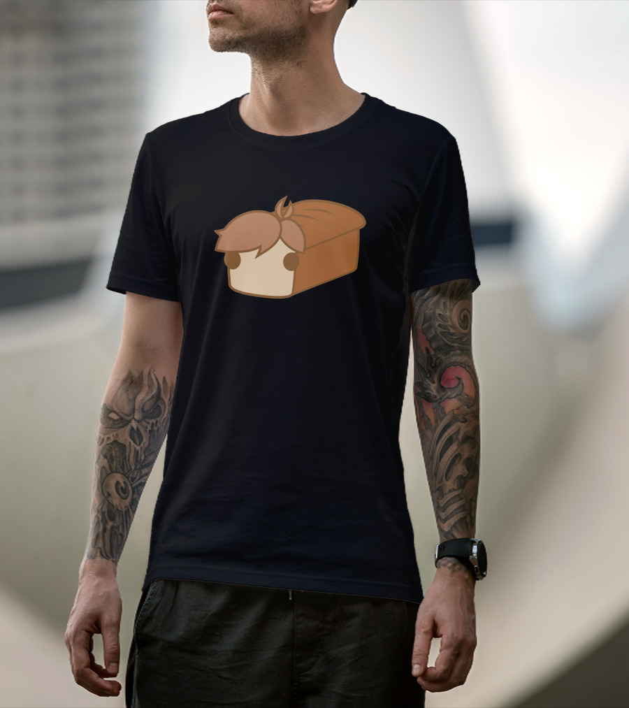 Loaf Bread With Hair Style Cartoon T-Shirt