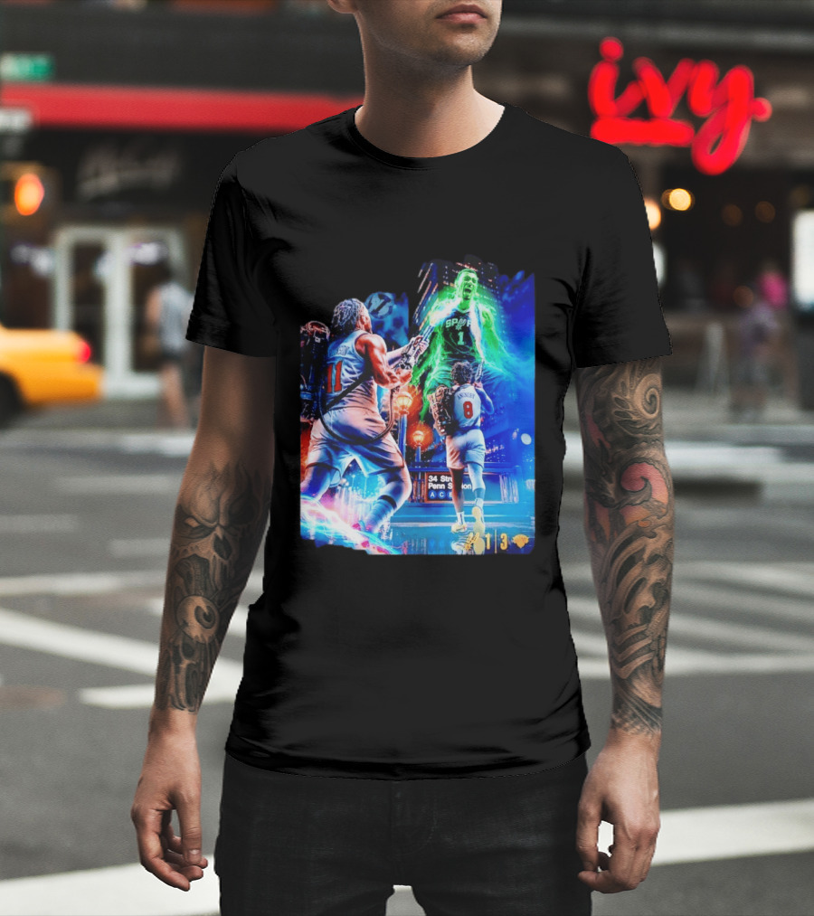 OG Anunoby 33 PTS 4 REB 7 3PM Knicks Comeback Vs Spurs At 34 Street Penn Station T-Shirt