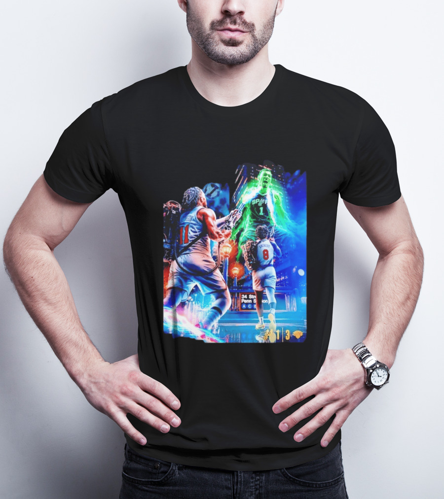 OG Anunoby 33 PTS 4 REB 7 3PM Knicks Comeback Vs Spurs At 34 Street Penn Station T-Shirt